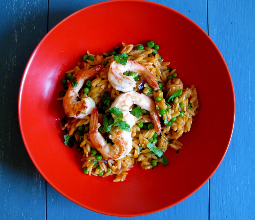 prawn & pea orzo – tiny kitchen, big appetite